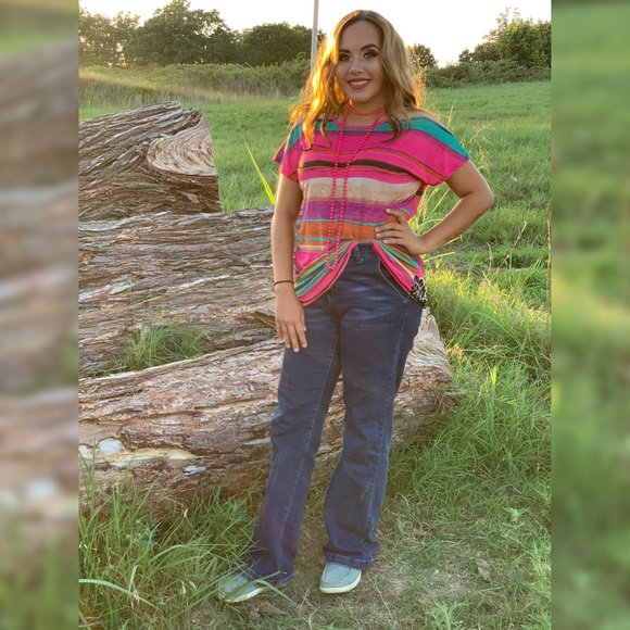 Tops | Serape Leopard Open Back Top | Poshmark